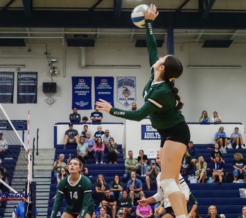 Reeths-Puffer volleyball team has a tough day at city tournament | HS ...